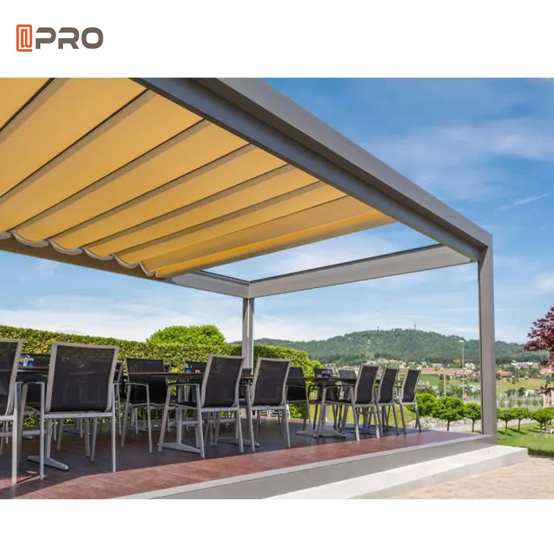 Einziehbare moderne Aluminium-Pergola, wasserdichte Überdachung, zum ...